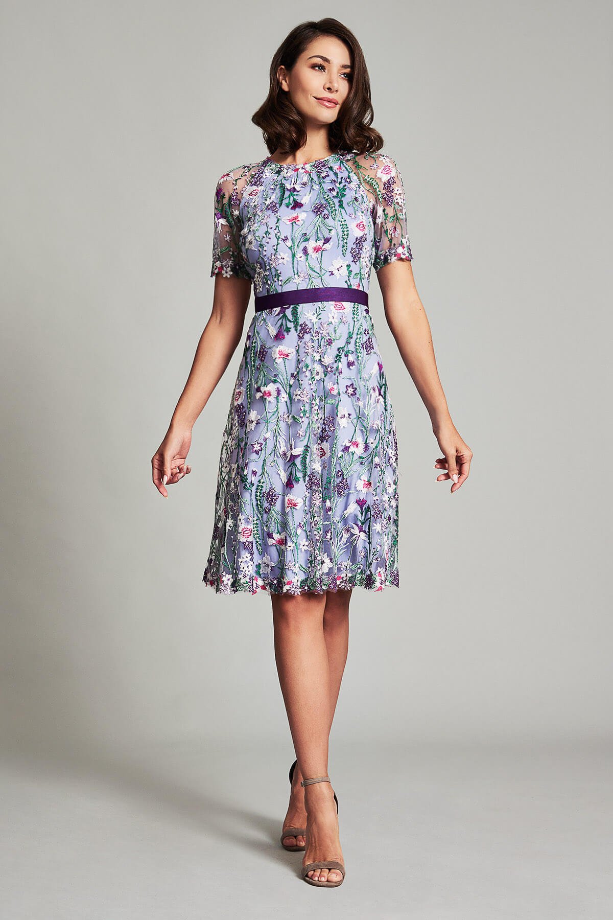 TADASHI SHOJI Maiya Embroidered Floral Dress